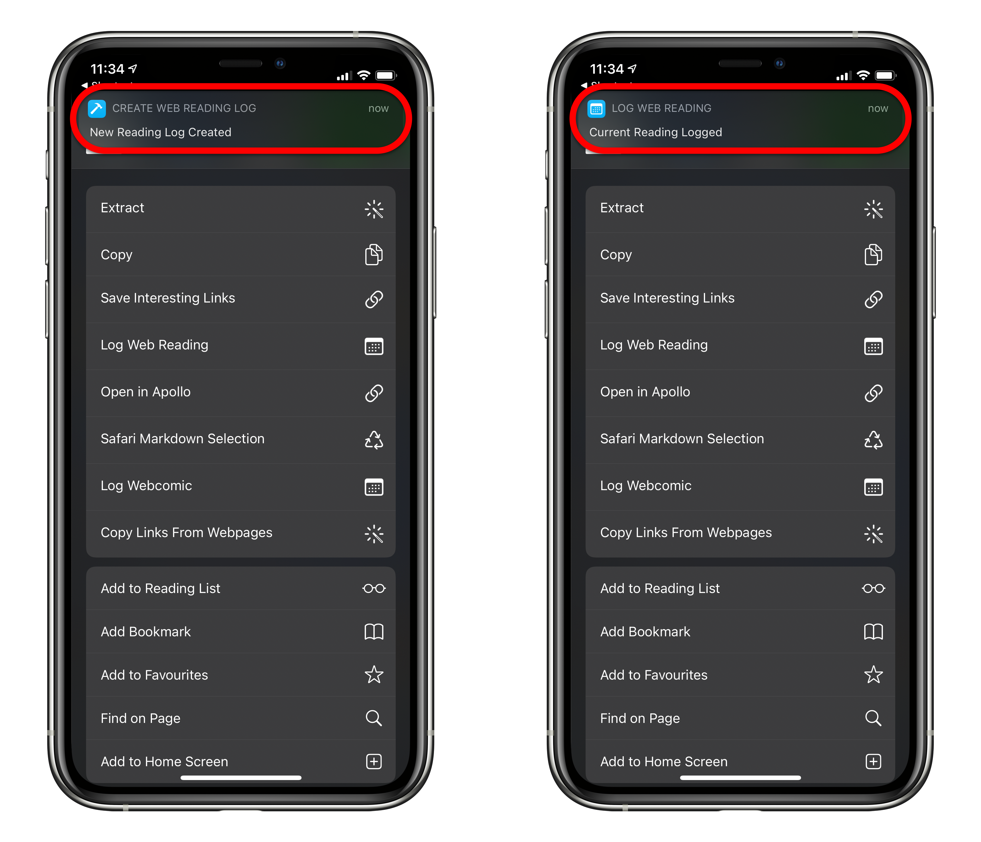 Using Shortcuts And Drafts To Keep Track Of My Online Reading